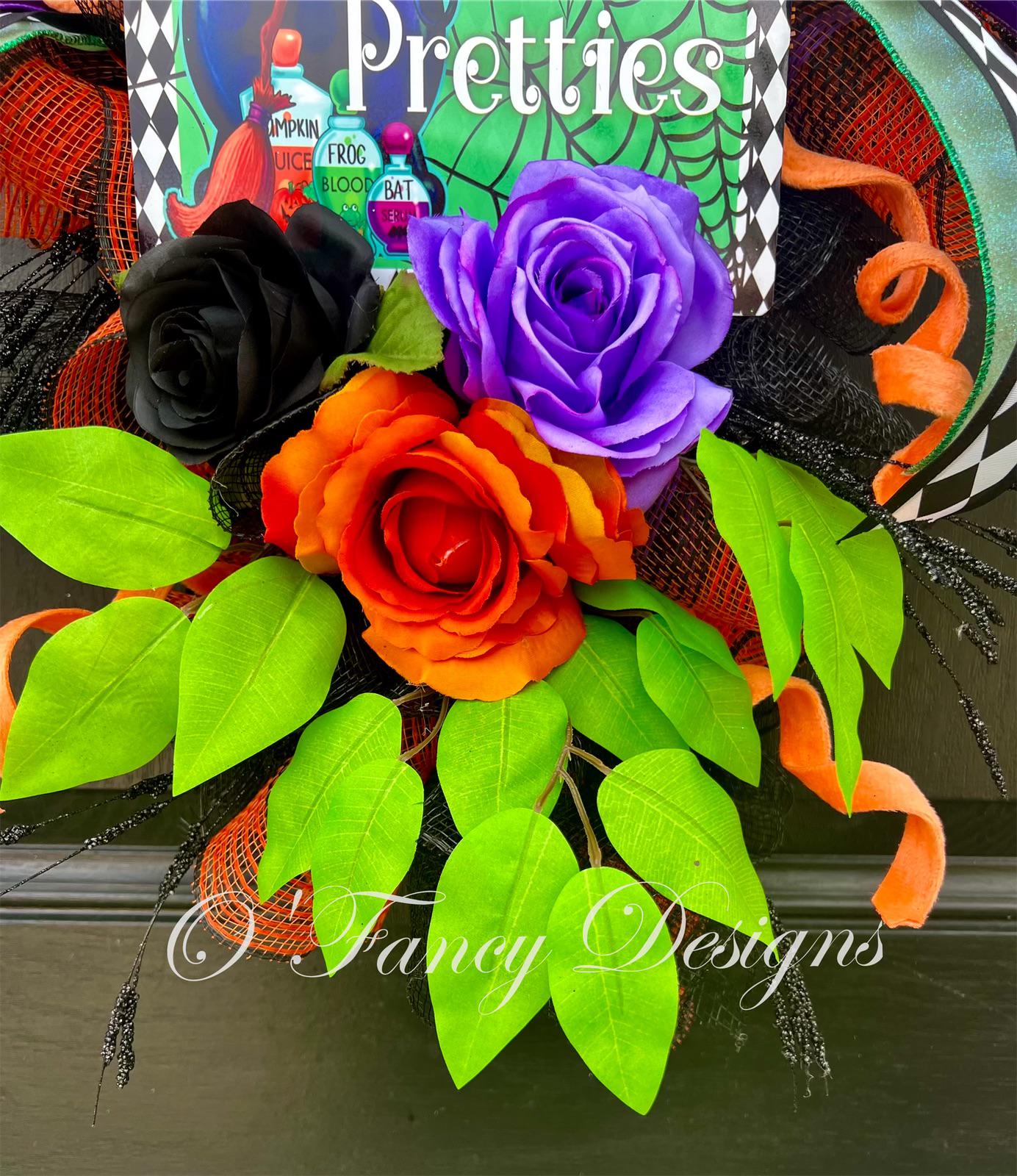 Halloween Door Swag: "welcome My Pretties" Metal Sign - Etsy