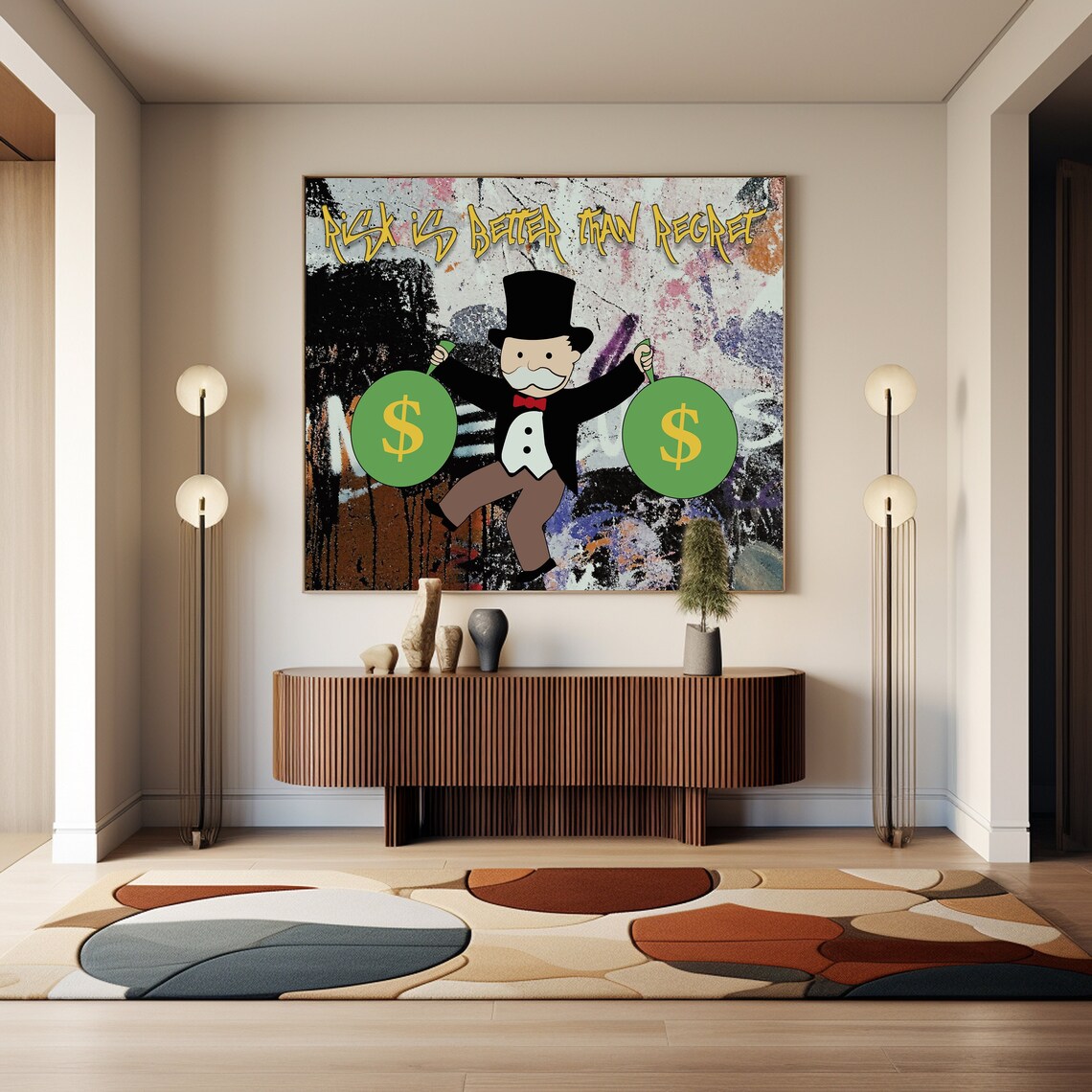 Cartoon Popart Mindset Monopoly Modern Pop Art Success Quotes Graffiti ...