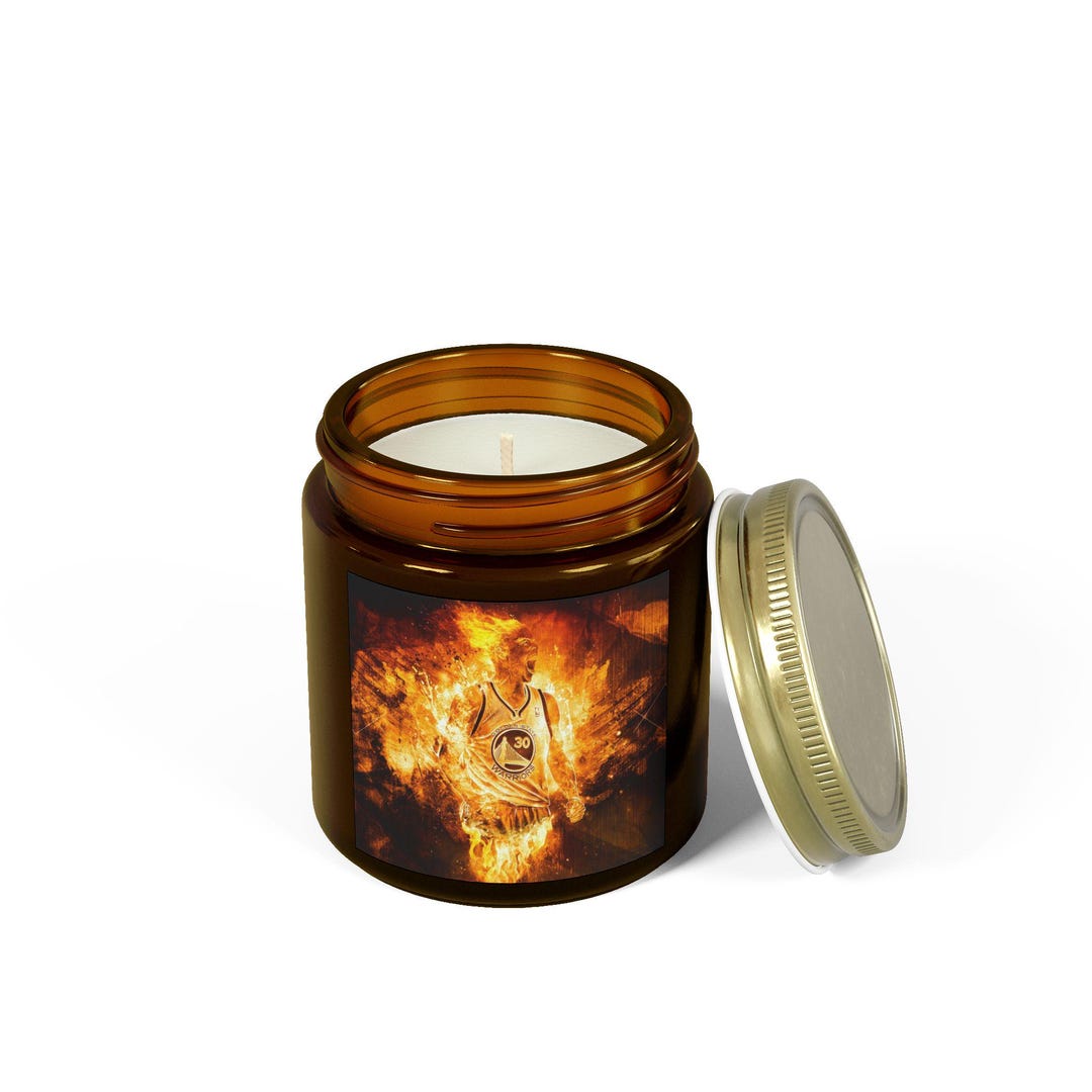 Steph Curry Fire Candle, NBA Inspired Candle, Gift for Him, Scented ...