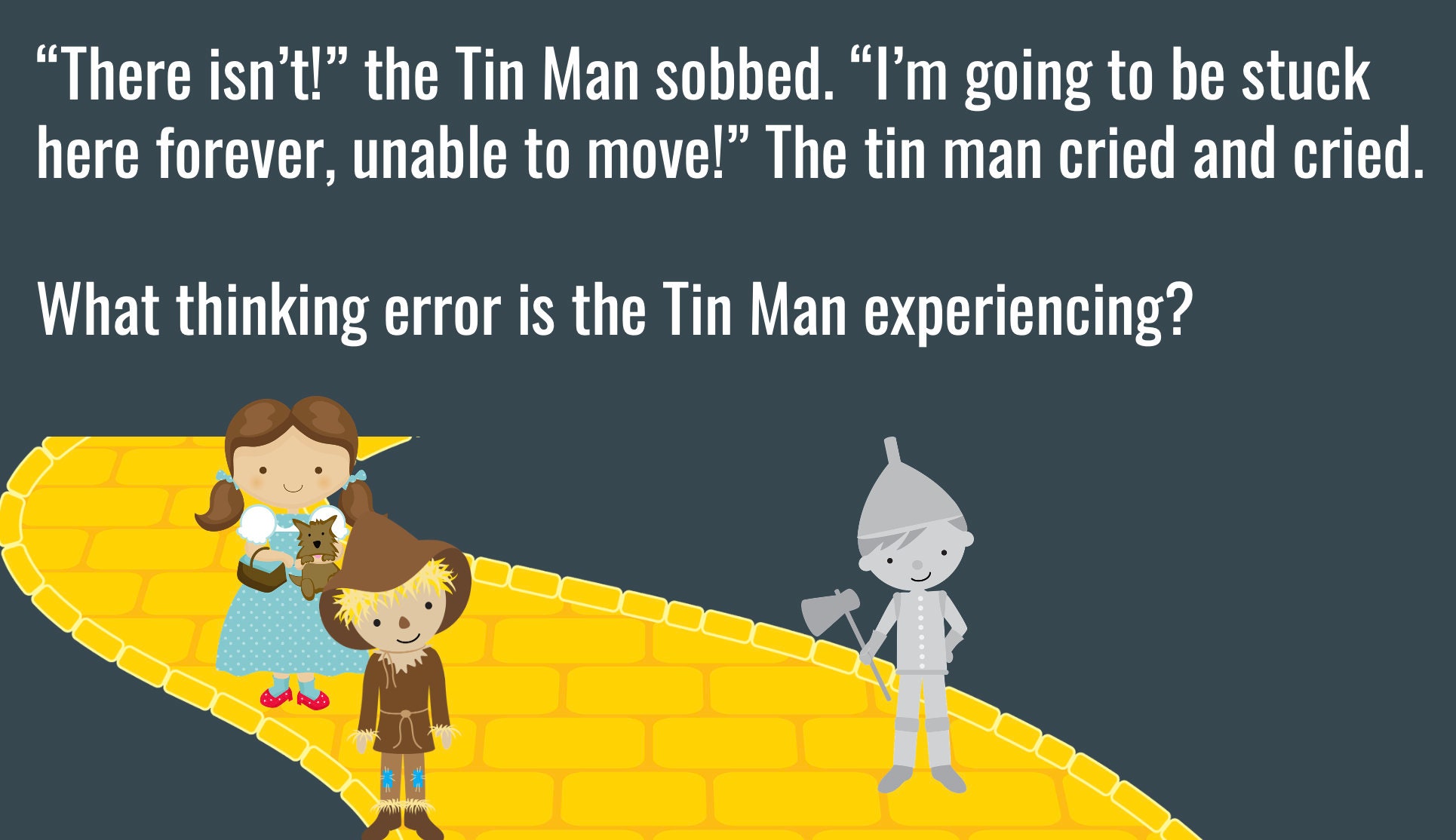 Thinking Errors Activity Wizard of Oz Themed Cognitive Distortions ...