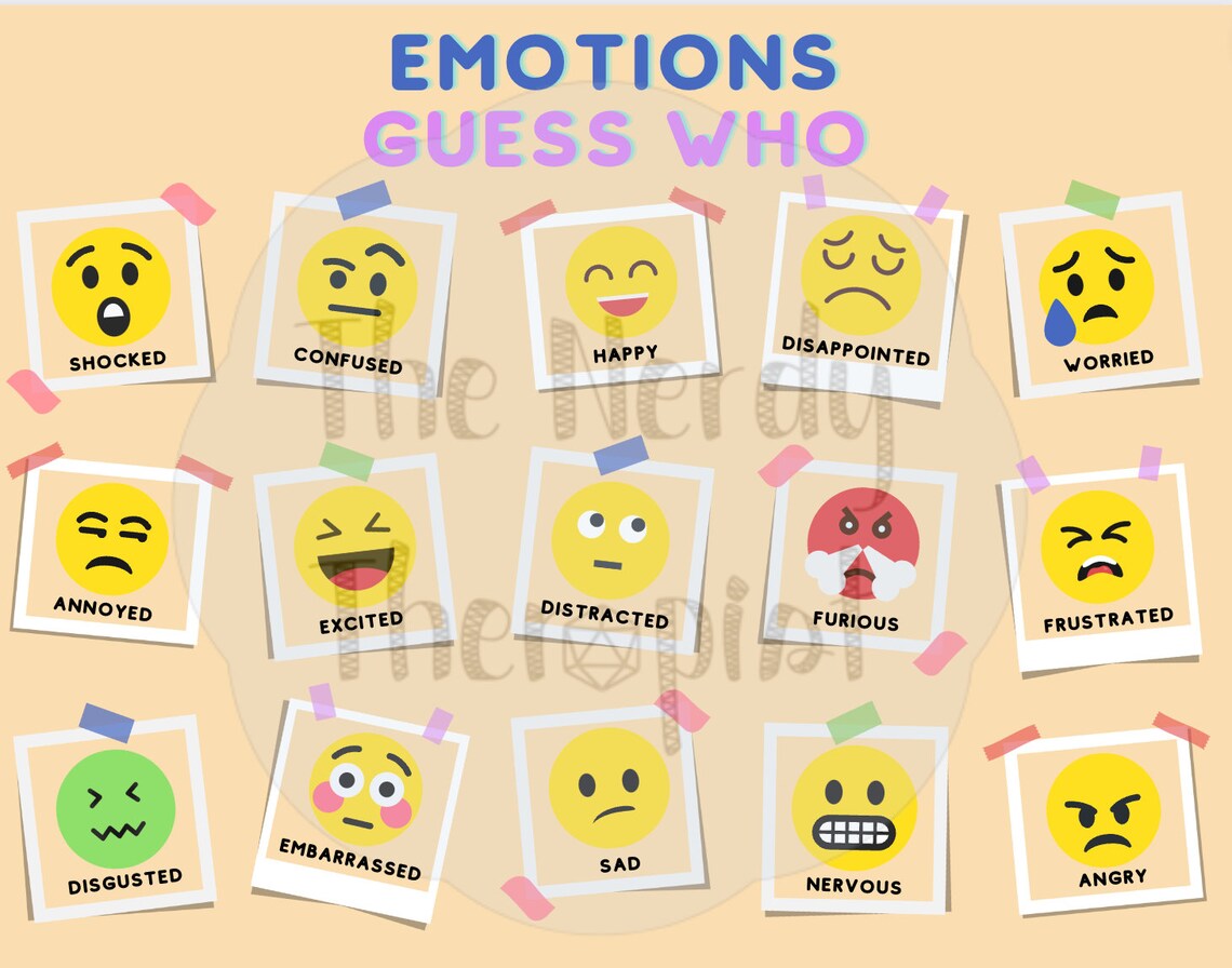 Emotions Guess Who - Etsy