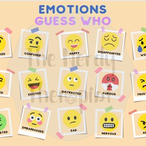 Emotions Guess Who - Etsy