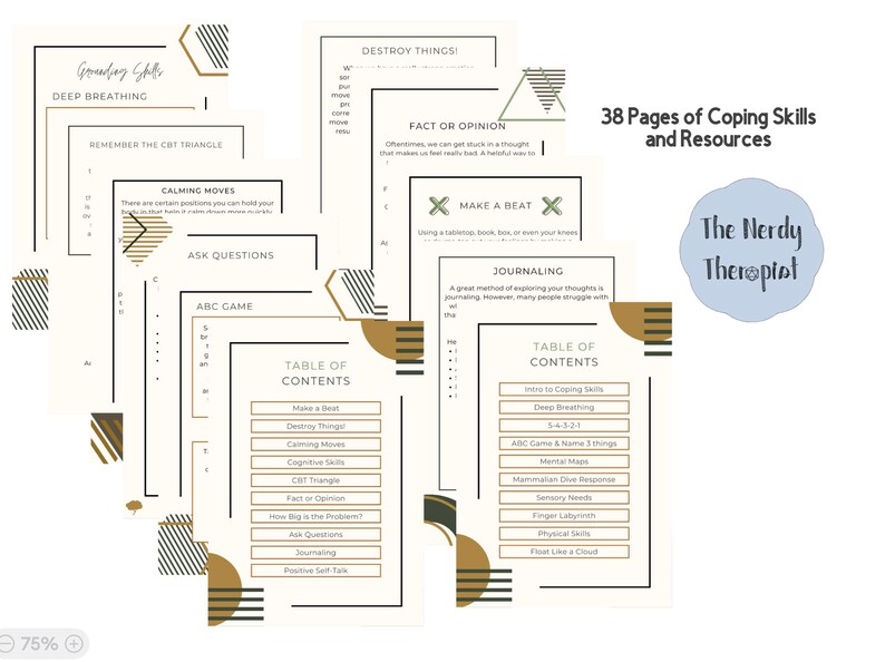 Coping Skills Handbook, Mental Health, SEL, Therapy, Counseling, School ...