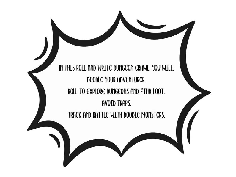 Doodle Dungeons Roll and Write Dungeon Crawl Board Game Dice Table Top ...