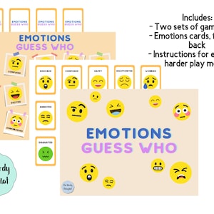 Emotions Guess Who - Etsy