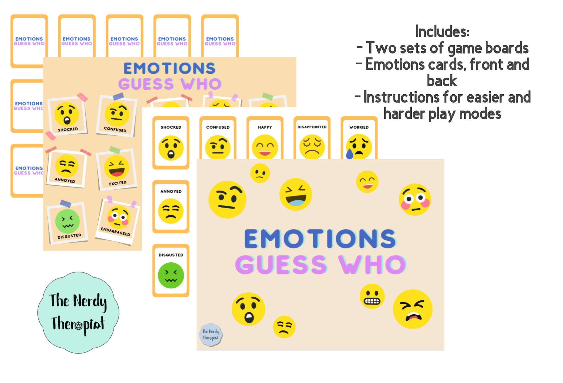 Emotions Guess Who - Etsy
