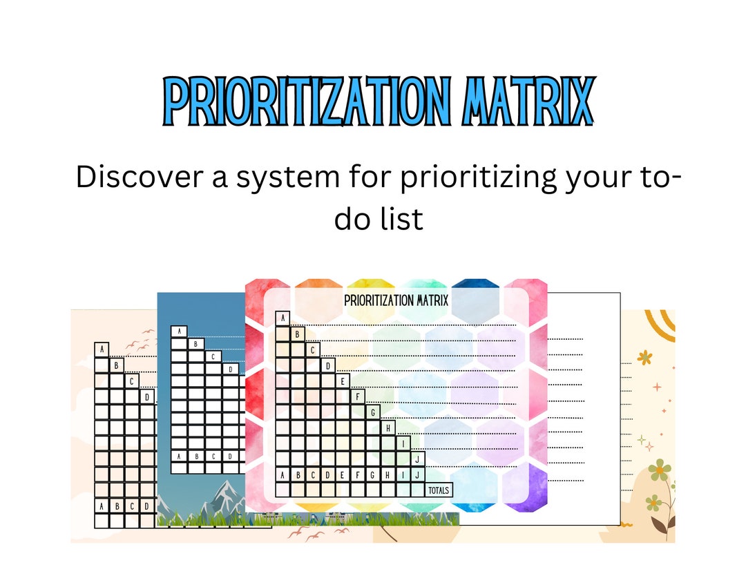 Prioritization Matrix | Organizational Motivational Tool Priorities To ...