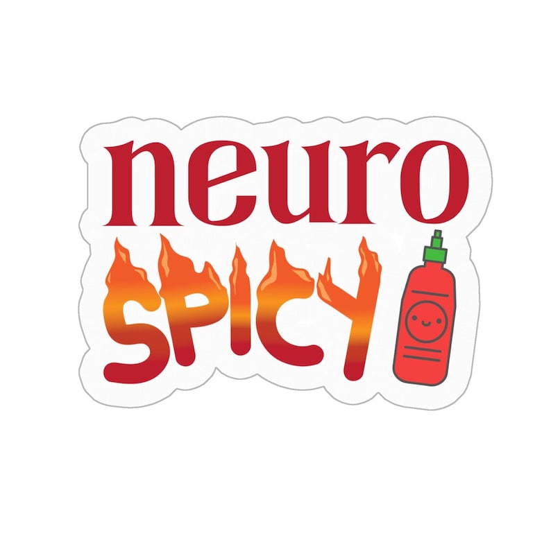 Neuro Spicy Neurodivergent Kiss Cut Stickers - 3" X 3" - Etsy