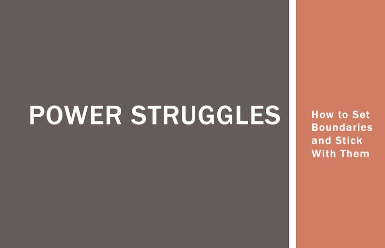 Boundary Setting With Kids / Stopping Power Struggles Parent Resource ...