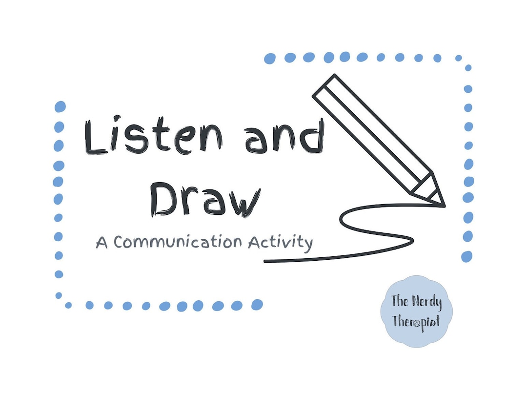 Listen and Draw Communication Activity for Families, Kids, and ...