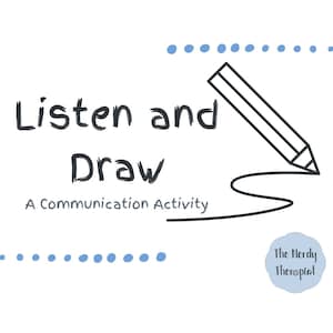 Listen and Draw Communication Activity for Families, Kids, and ...