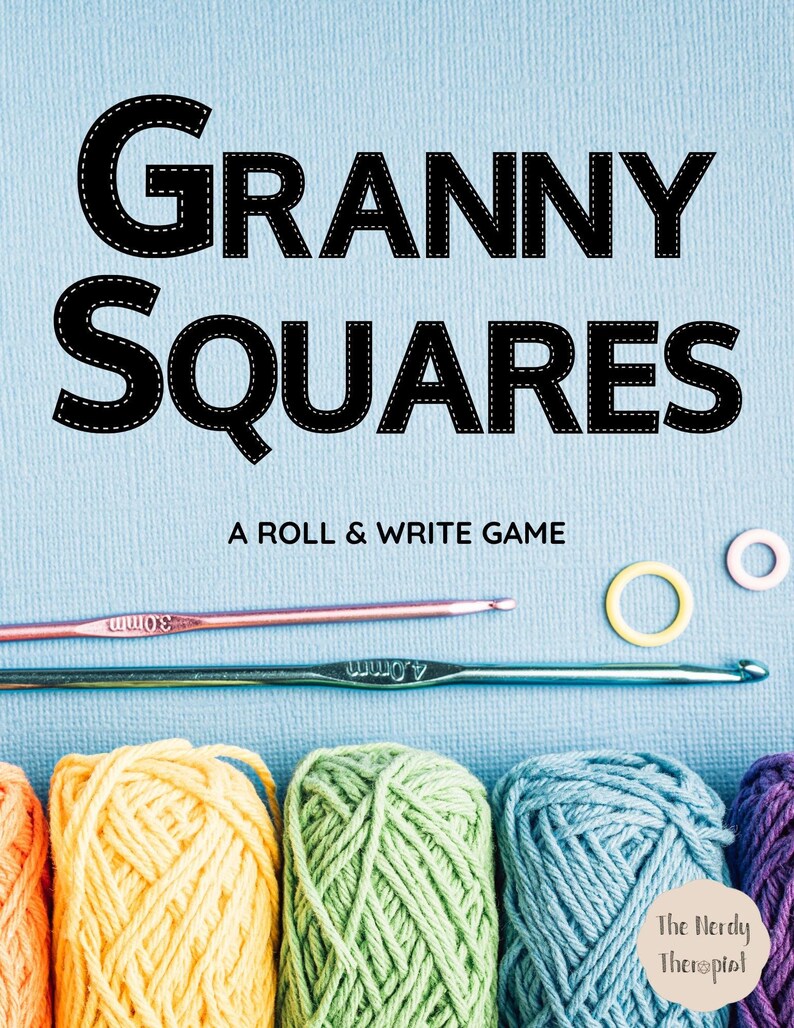 Granny Squares - A Roll and Write Board Game | Solo or Competitive Play for 1+ Players - Etsy