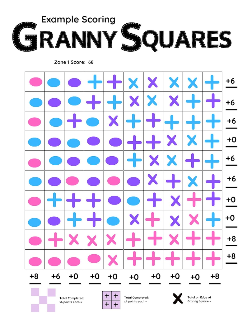 Granny Squares - A Roll and Write Board Game | Solo or Competitive Play ...