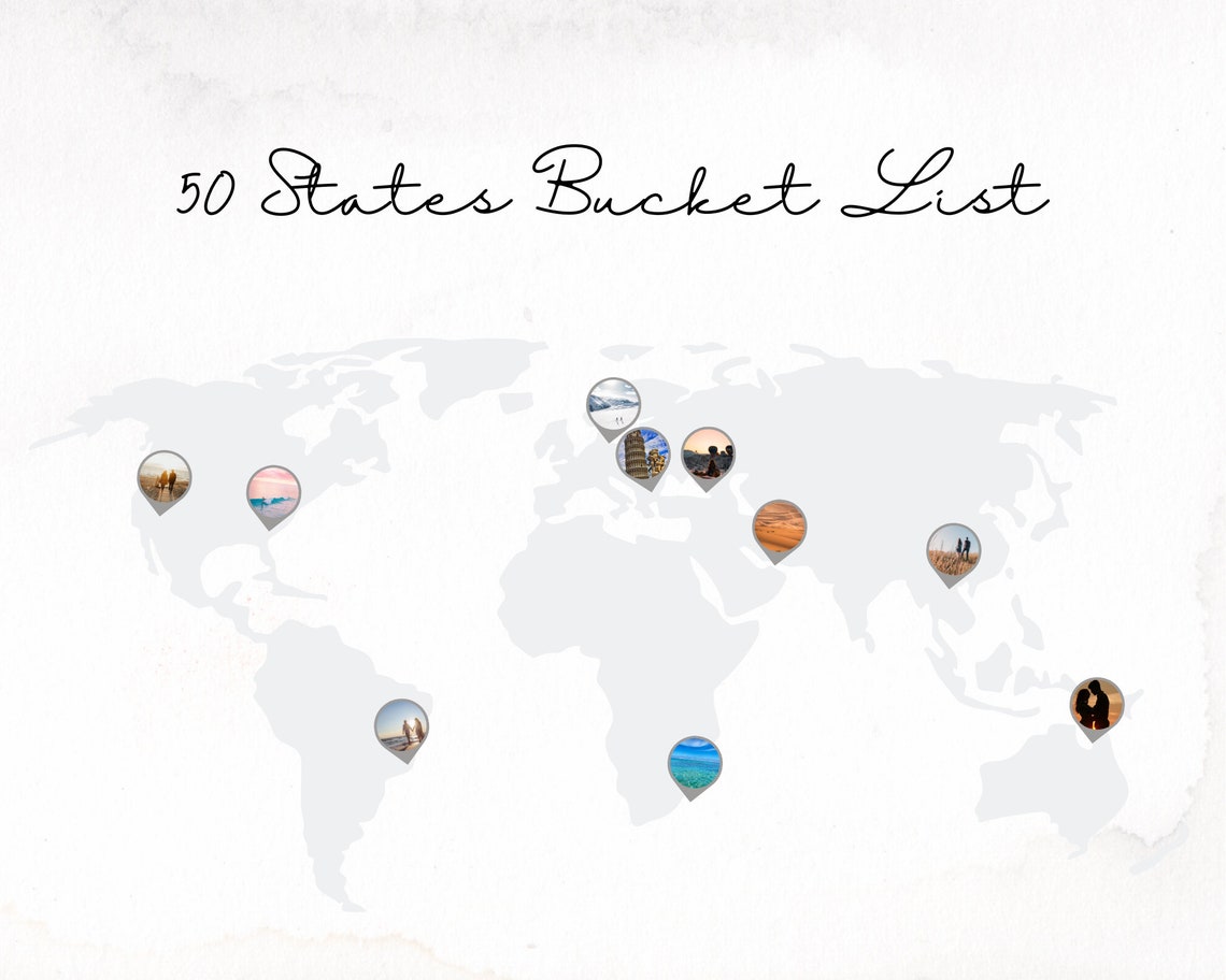 50 States Bucket List | USA Bucket List | USA Map | Printable Bucket ...