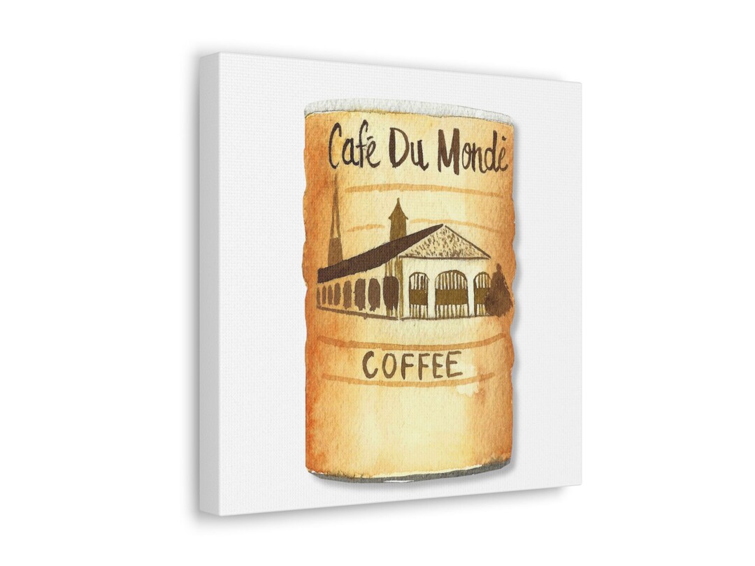 Canvas Cafe Du Monde, Print, Coffee, Water Color, Watercolor, Print on ...