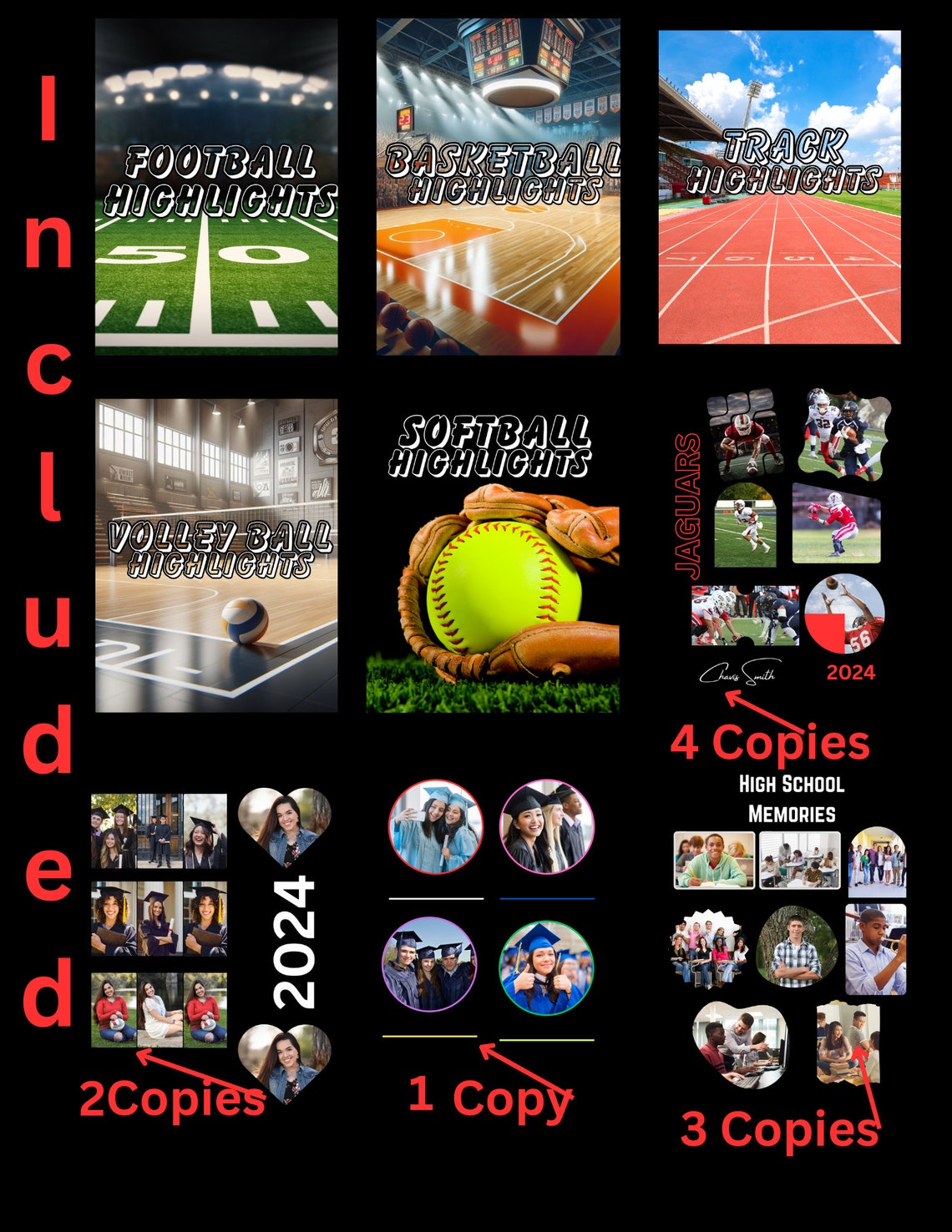 2024 Graduation Templates, Canva Template, Graduation Magazine Cover ...