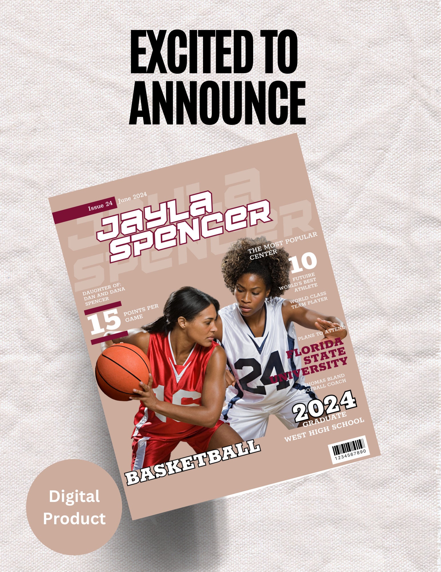 2024 Graduation Templates, Canva Template, Graduation Magazine Cover ...