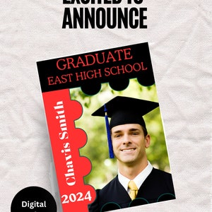 2024 Graduation Templates, Canva Template, Graduation Magazine Cover ...
