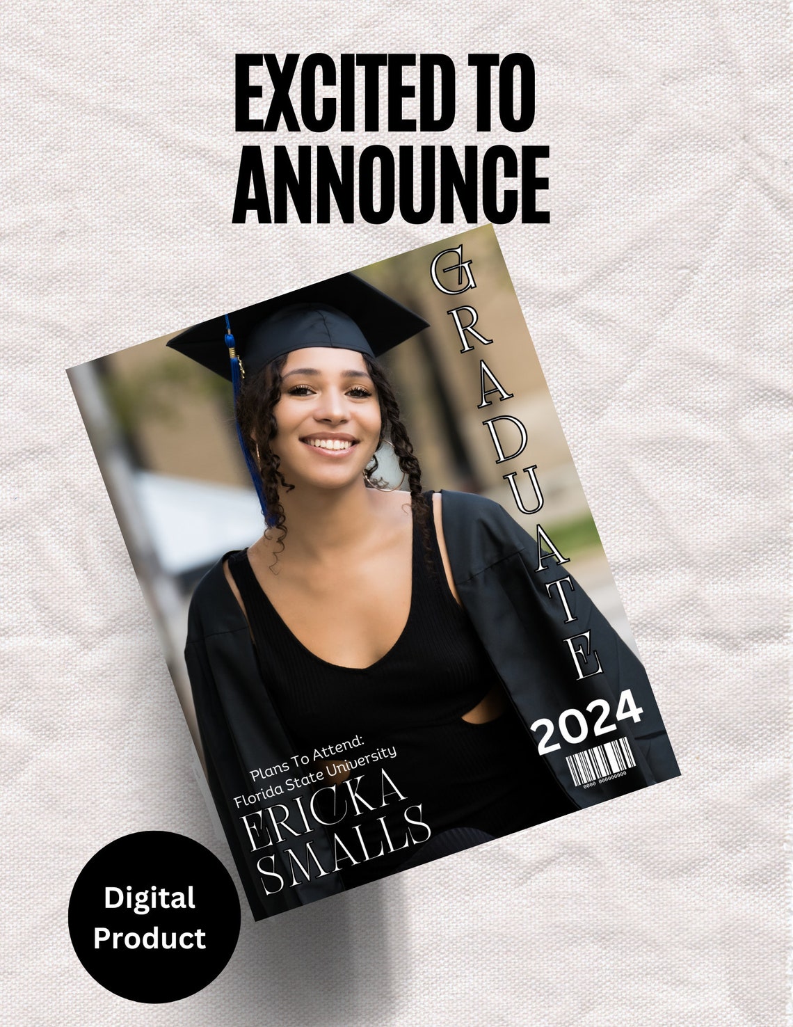 2024 Graduation Templates, Canva Template, Graduation Magazine Cover ...