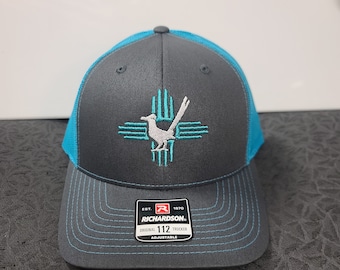 Zia Symbol With Roadrunner Hat, New Mexico Hat, Women’s Distressed ...