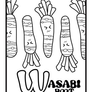 Alphabet Coloring Book Fruits and Veggies - Instant Download - A to Z ...