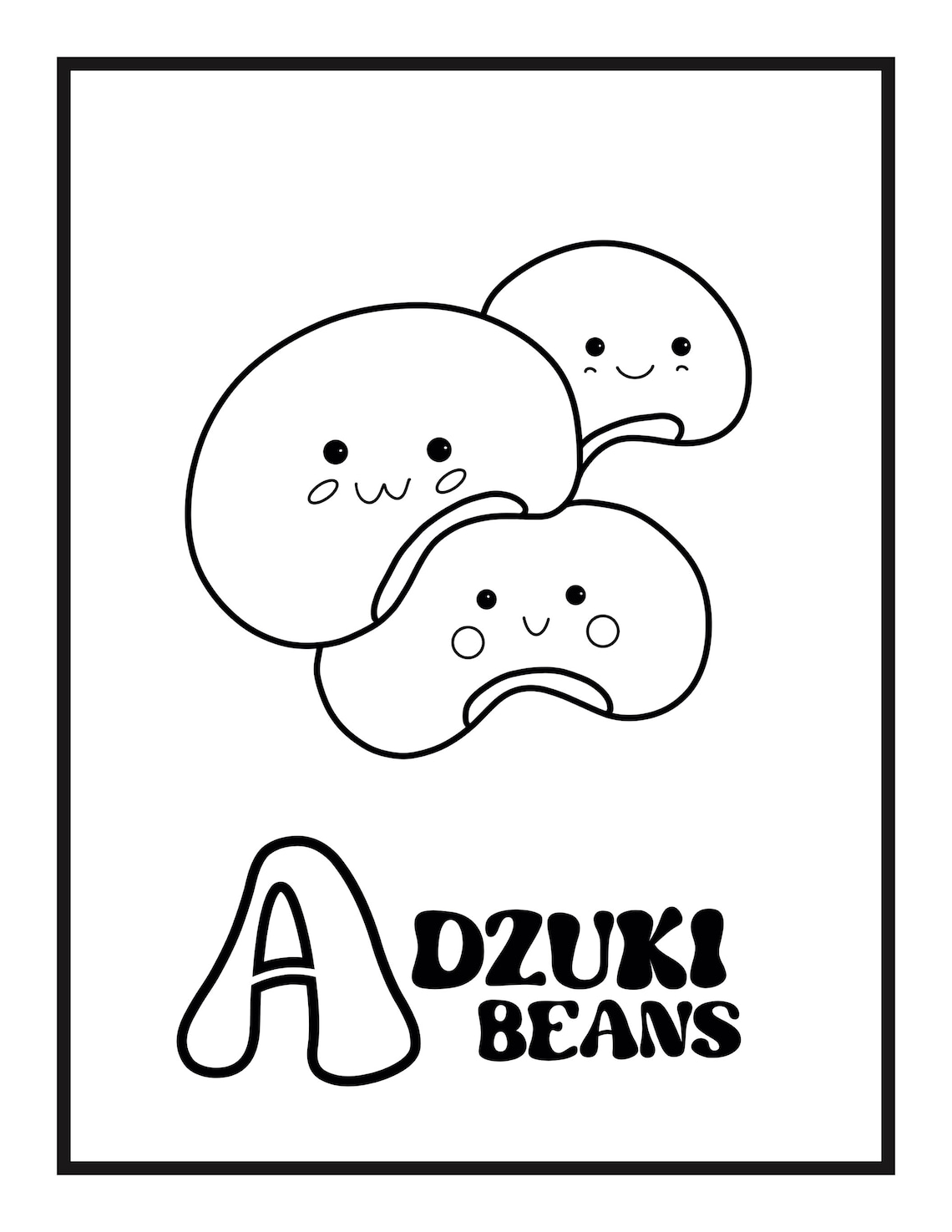 Alphabet Coloring Book Fruits and Veggies - Instant Download - A to Z ...