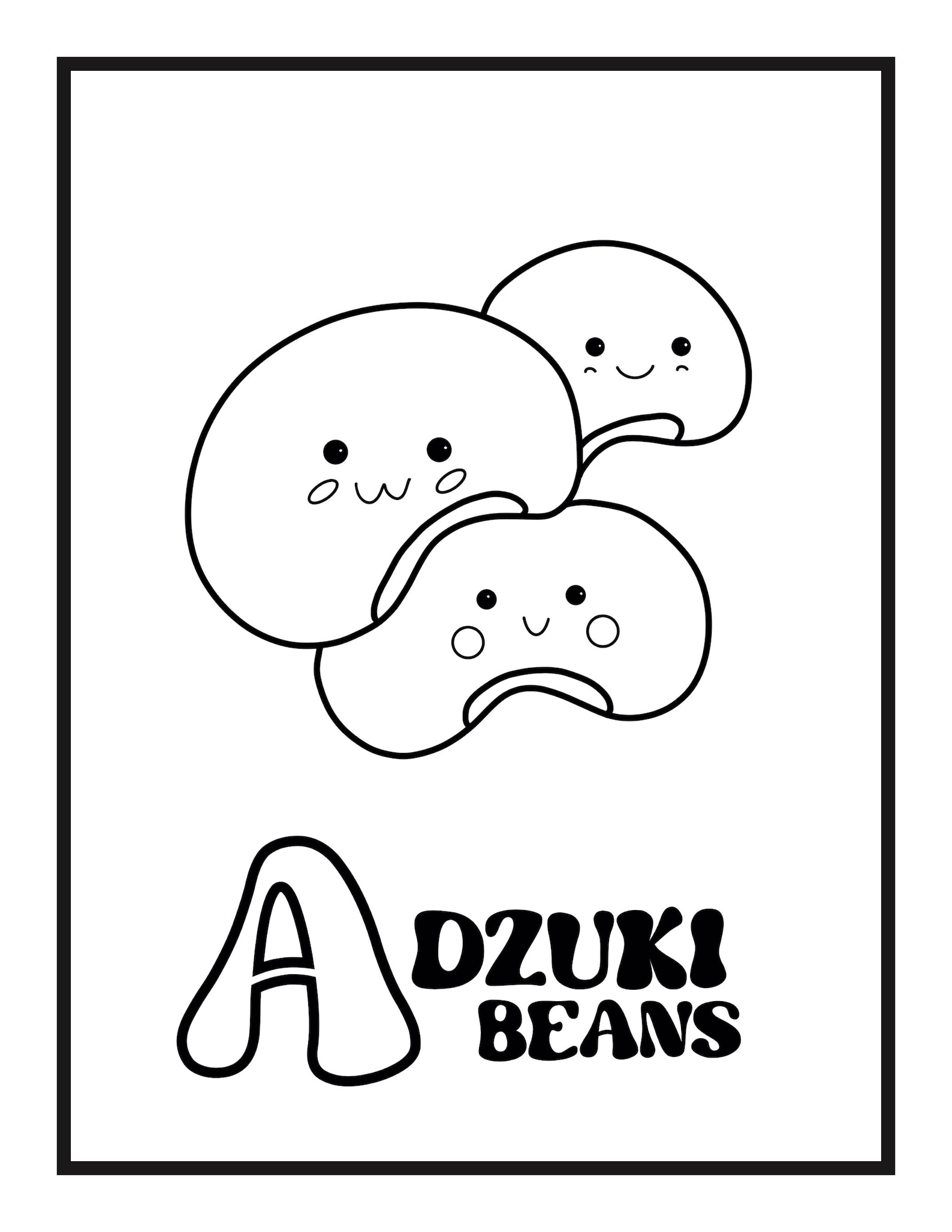 Alphabet Coloring Book Fruits and Veggies - Instant Download - A to Z ...