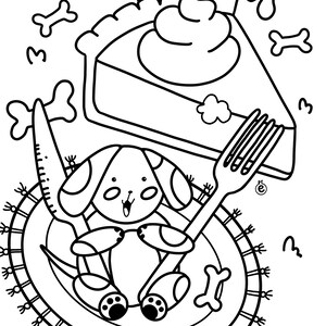 Instant Download Coloring Pages | Cute Animal Dessert Theme | Set of 8 ...