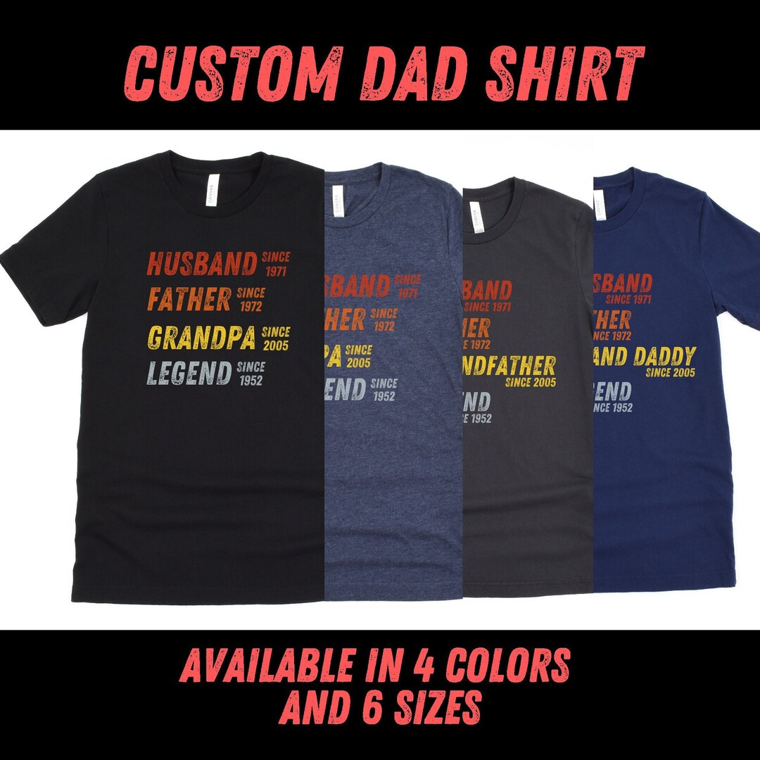 Custom Dad Shirt Personalized Shirt for Dad Father's Day - Etsy