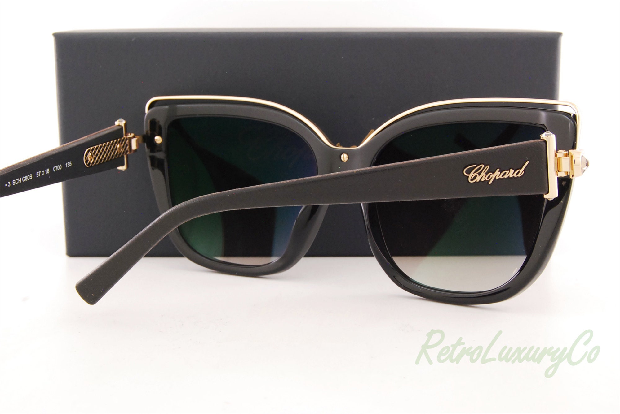 New Chopard Sunglasses Black/gold Frames Brown Gradient Lenses for ...