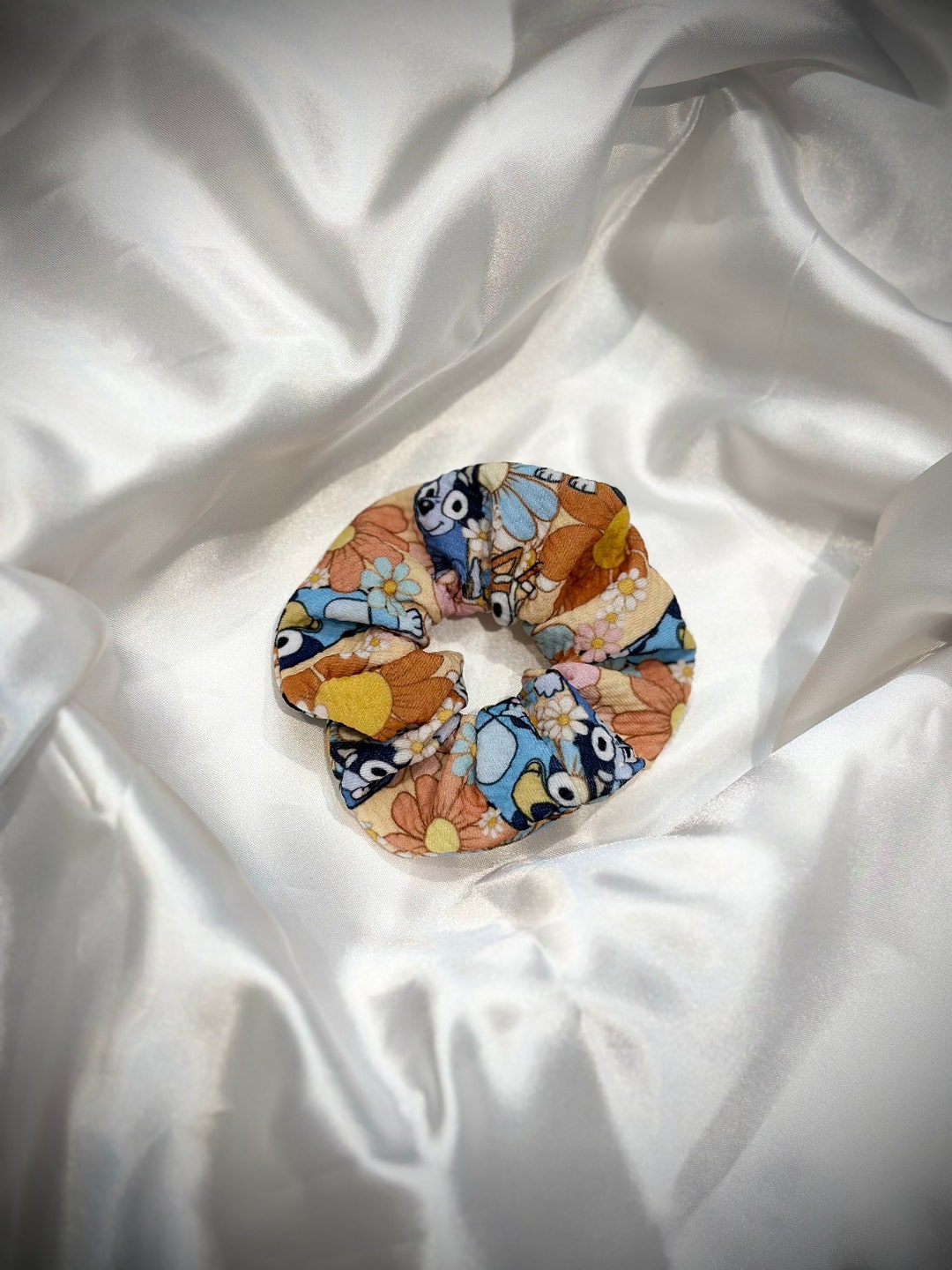 Bluey Scrunchie, Handmade Scrunchie, Hair Ties, Hair Accessories ...