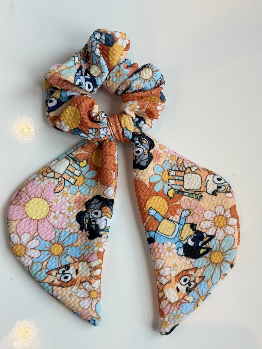 Bluey Scrunchie Scrunchie With Tails Handmade Scrunchie - Etsy