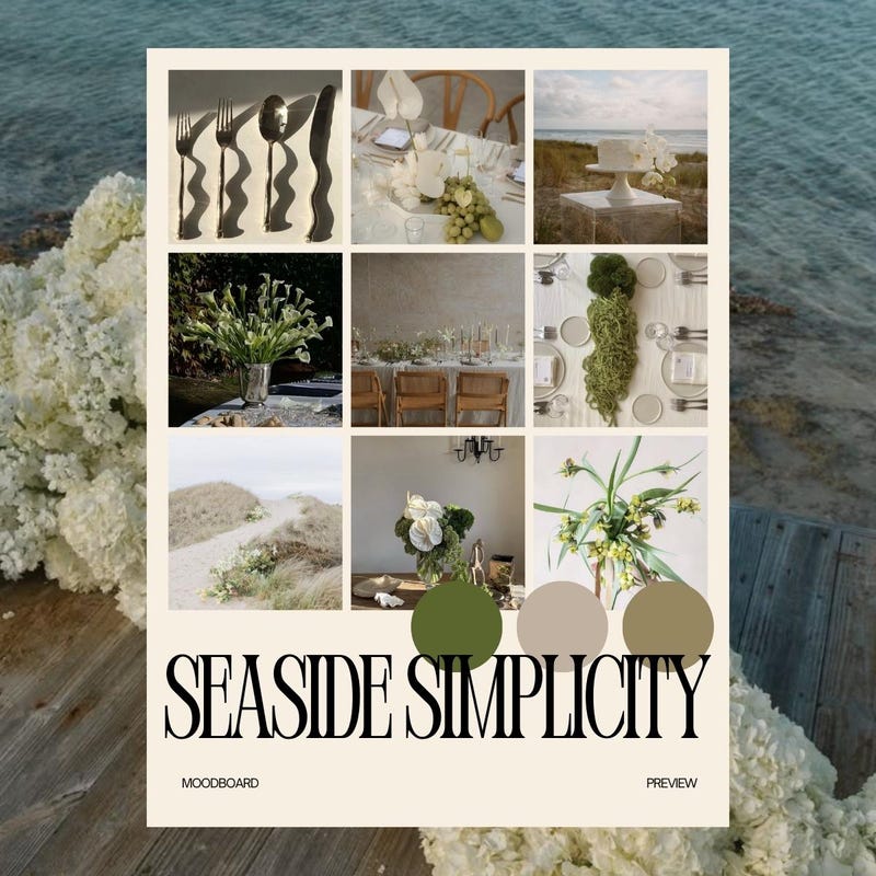 Beach Mood Board - Etsy