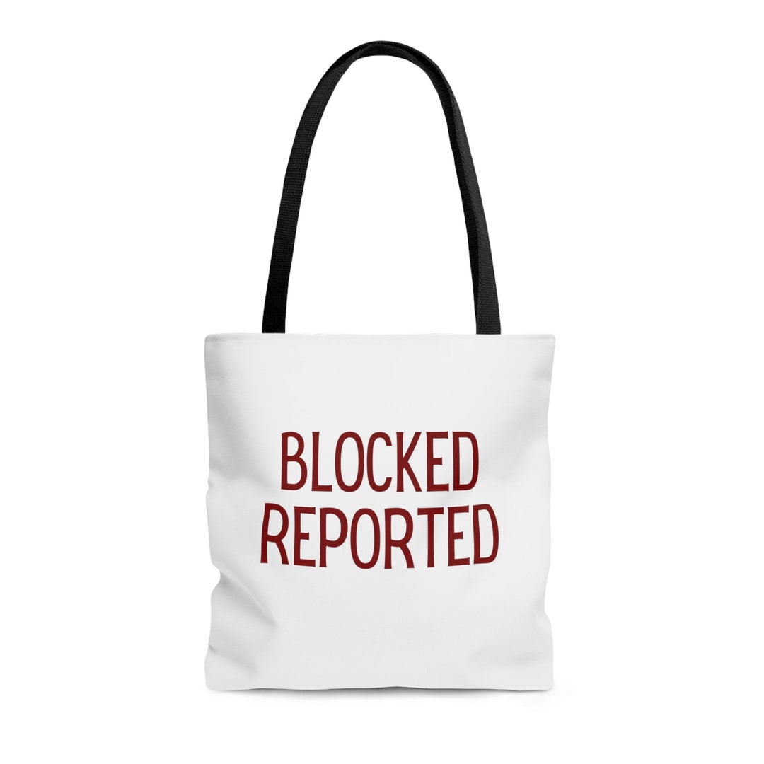 Blocked Reported Tote Bag Quirky Gen Z Tote Bag Overnight Bag Beach Bag ...