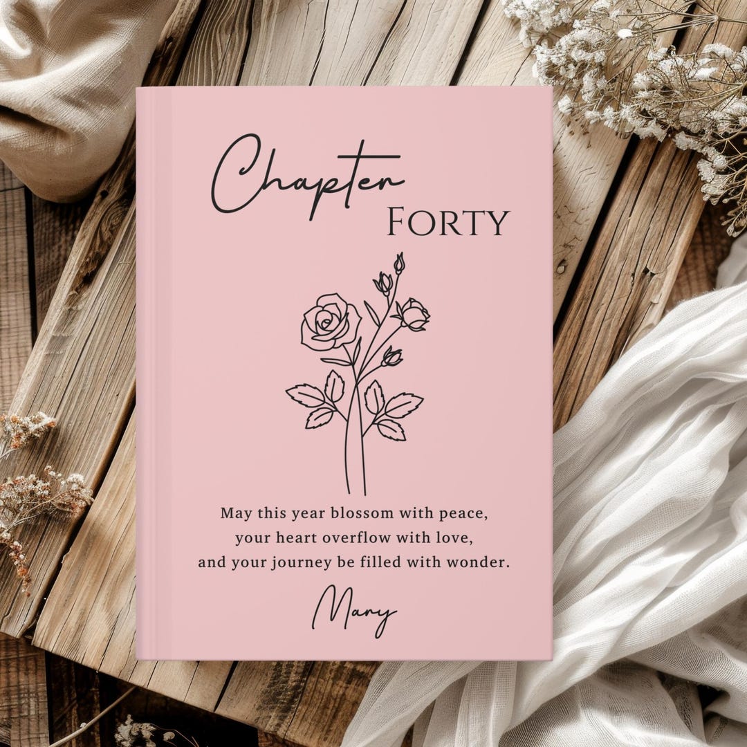 Personalized 40th Birthday Journal: Birth Month Flower Notebook - Etsy