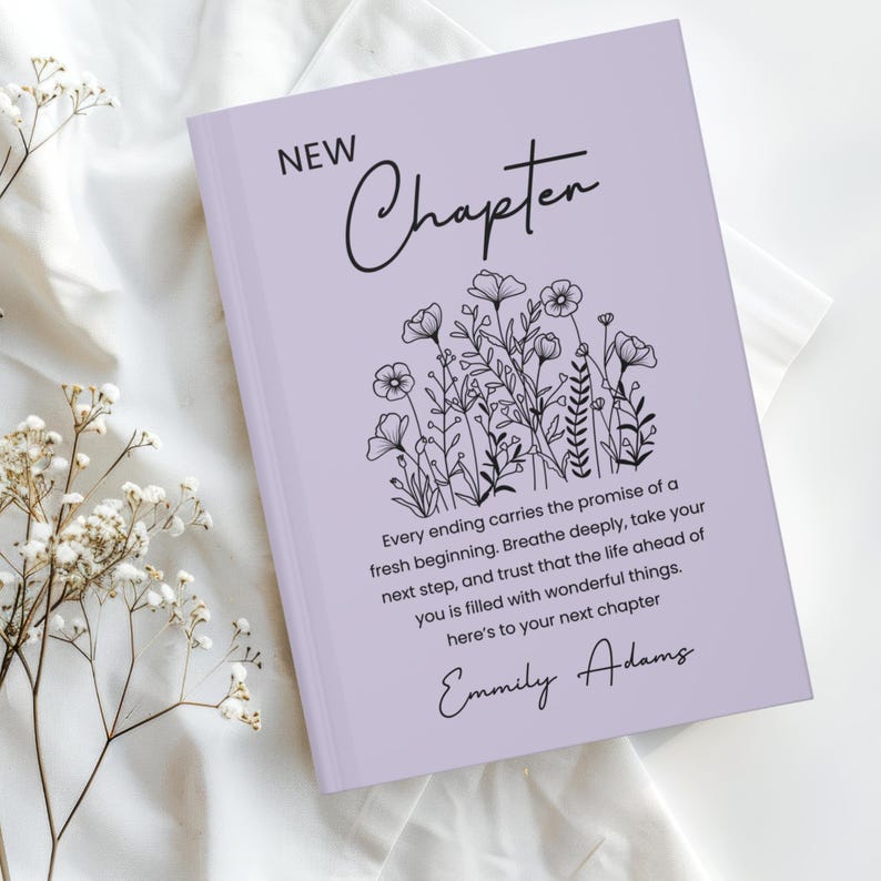 New Chapter Journal, Personalized Notebook for Women, Retirement Gift ...