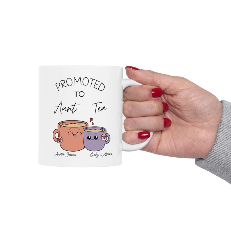 Personalized Aunt-tea Mug: Funny New Aunt Gift, Baby Announcement - Etsy