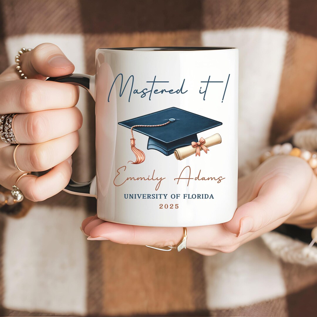 Masters Degree Mug, Mastered It Mug, Masters Degree Graduation Gift ...
