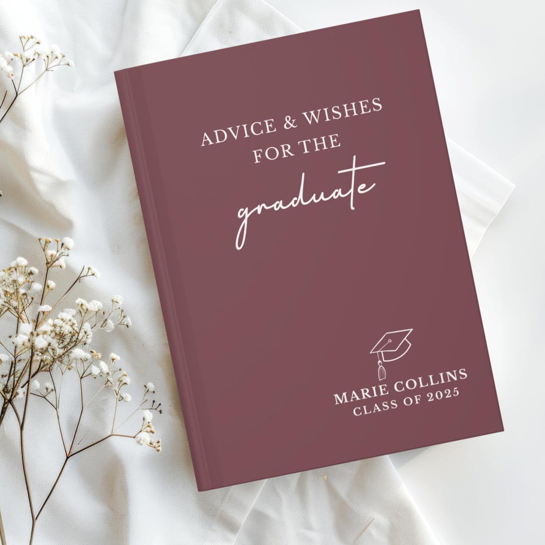2025 Graduation Guest Book: Personalized Advice & Wishes Journal - Etsy