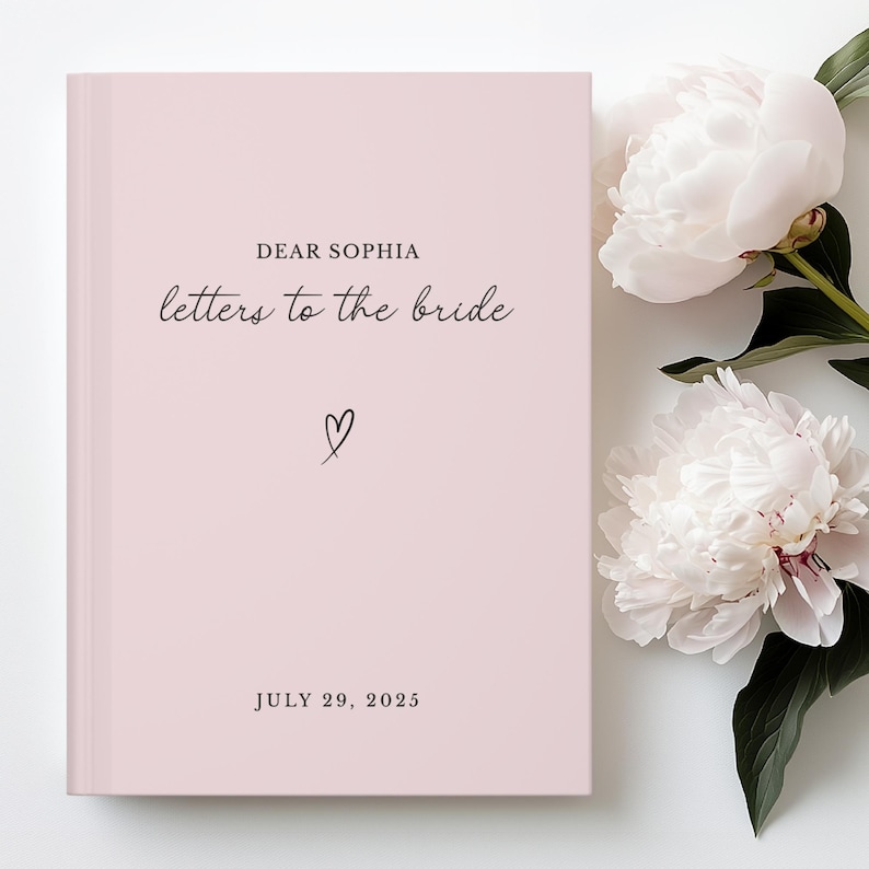 Letters to the Bride Book Bridal Shower Guest Book Bride Keepsake From ...