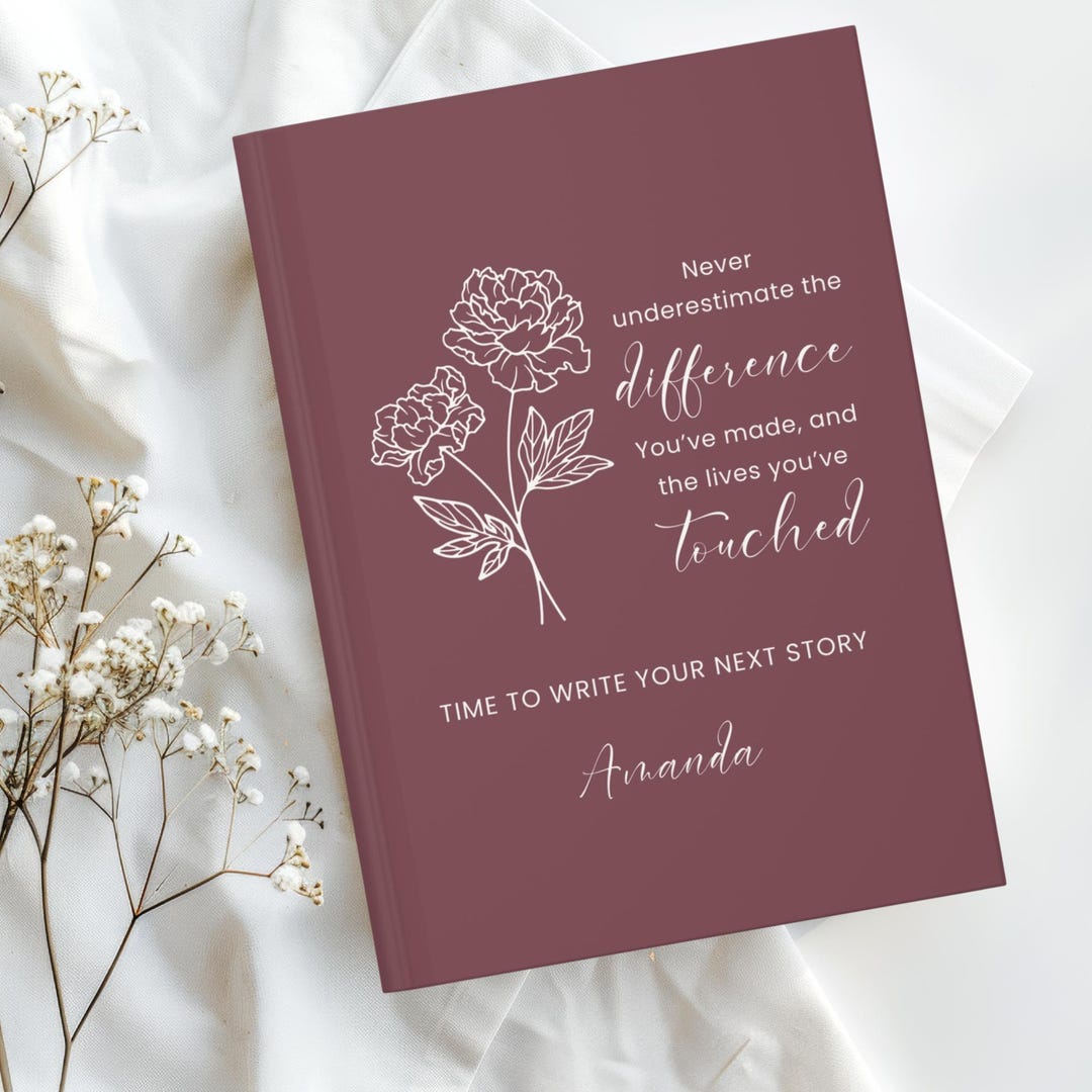 Personalized Retirement Journal: Appreciation Gift for Coworker - Etsy