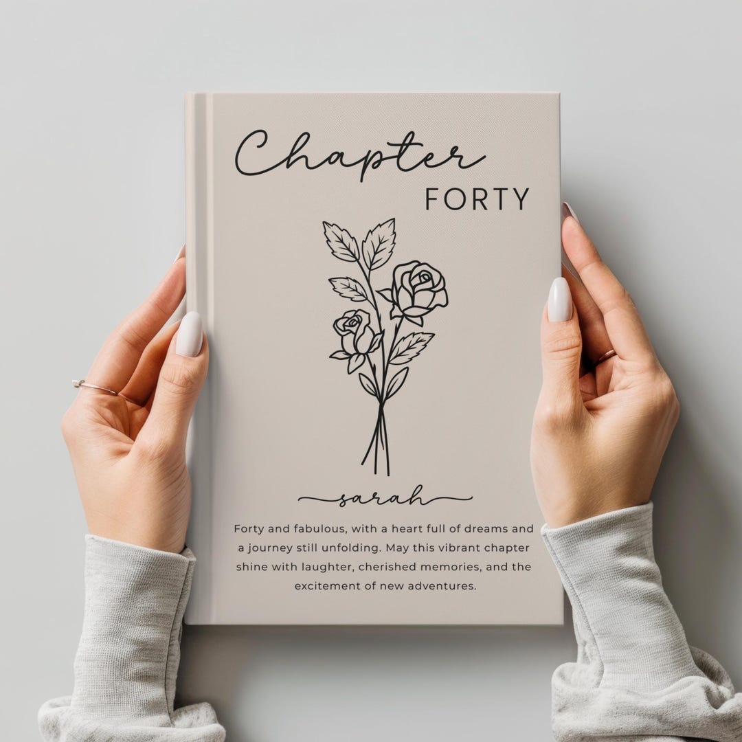 Personalized 40th Birthday Floral Journal: Chapter Forty Keepsake - Etsy
