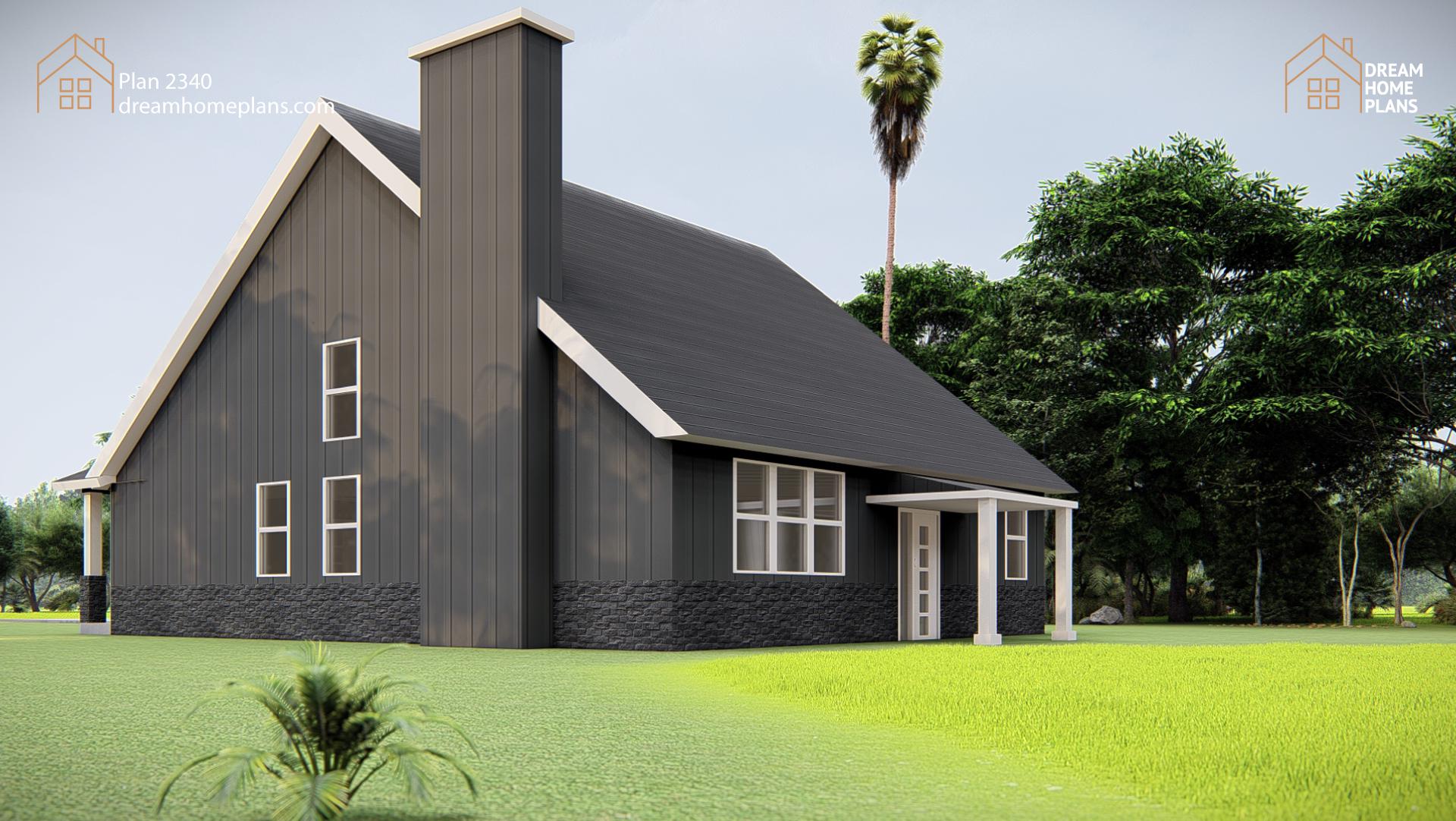 Modern 3-bedroom Homestead House Plan With Office (PDF Download) - Etsy