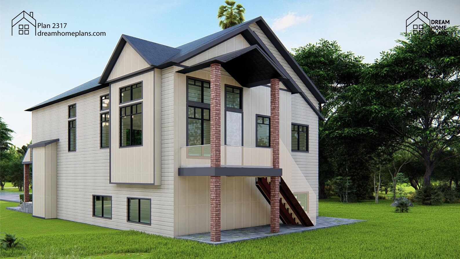 2-story Split Foyer House Plan: 4 Bed, 3.5 Bath, 2-car Garage (PDF ...