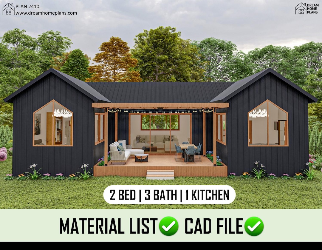 Modern House, Tiny Cottage 800 SQ FT, Cottage Floor Plans ...