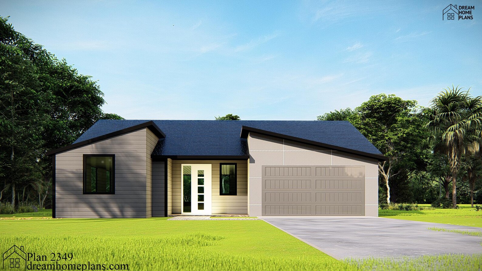 Modern Cottage House Plan 1 Story, 3 Bedrooms, 1627 Sq Ft, 2.5 ...