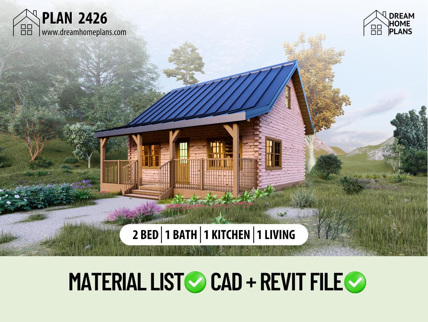 Rustic Cabin House Plan One Level House Plan 74110 One Story Style