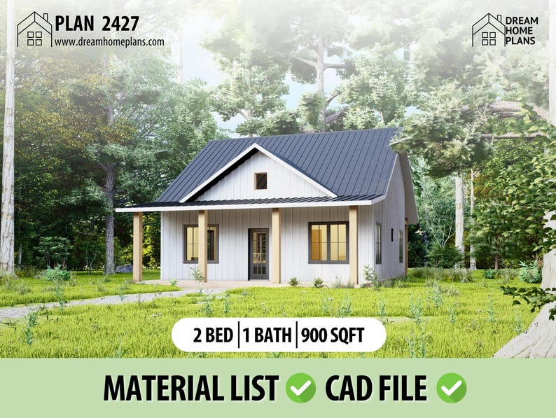 Modern Cottage House Plans 30x30 | Custom House Architectural ...
