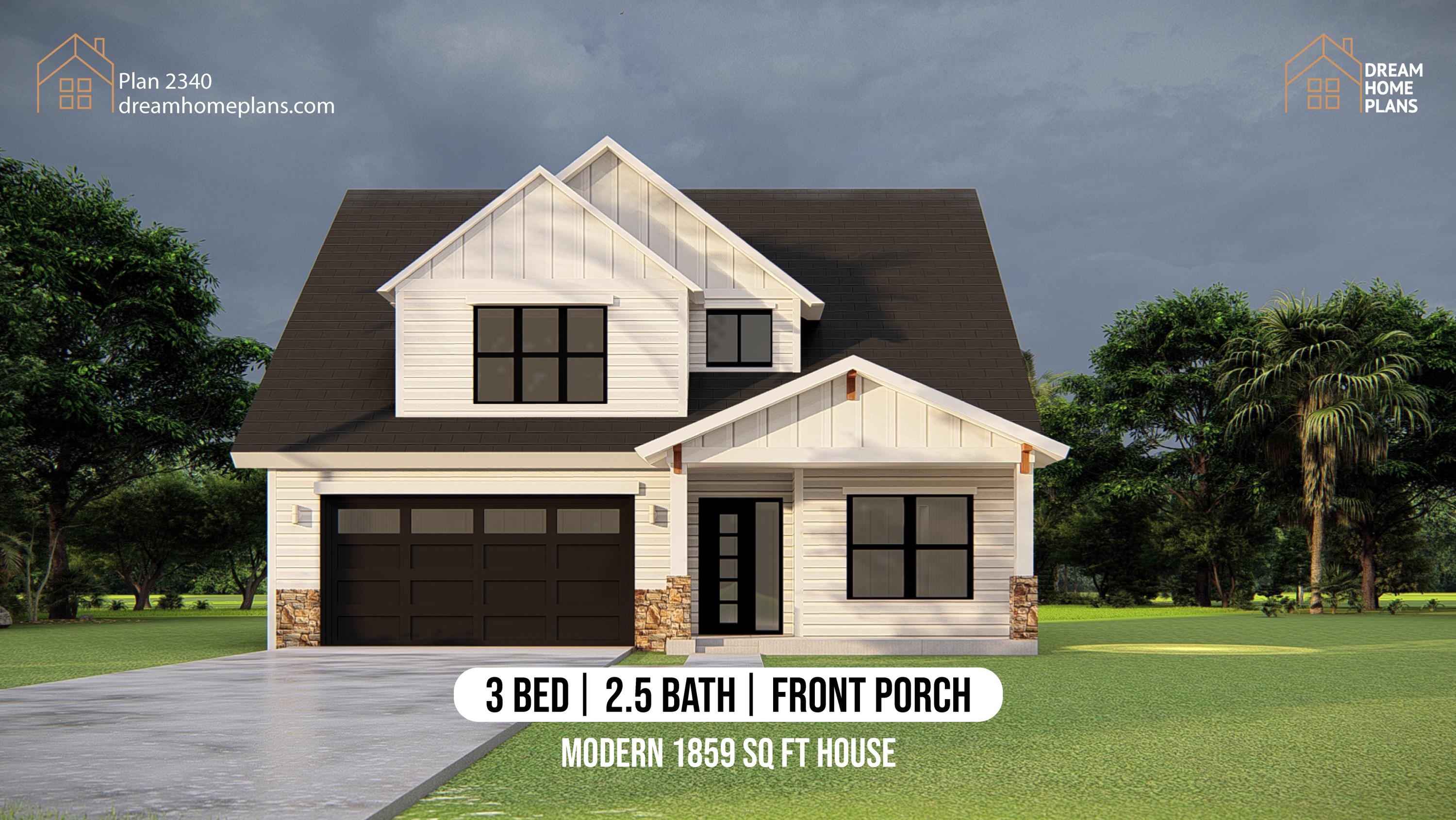 Modern 3-bedroom Homestead House Plan With Office (PDF Download) - Etsy