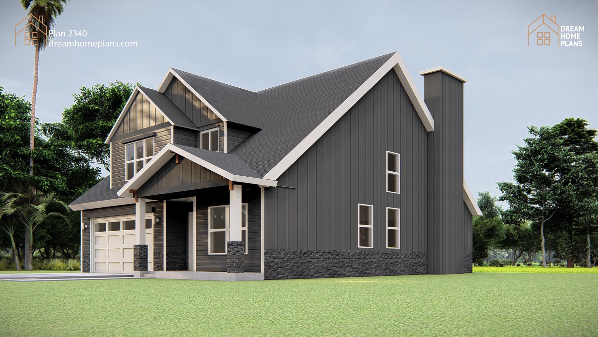 Modern 3-bedroom Homestead House Plan With Office (PDF Download) - Etsy